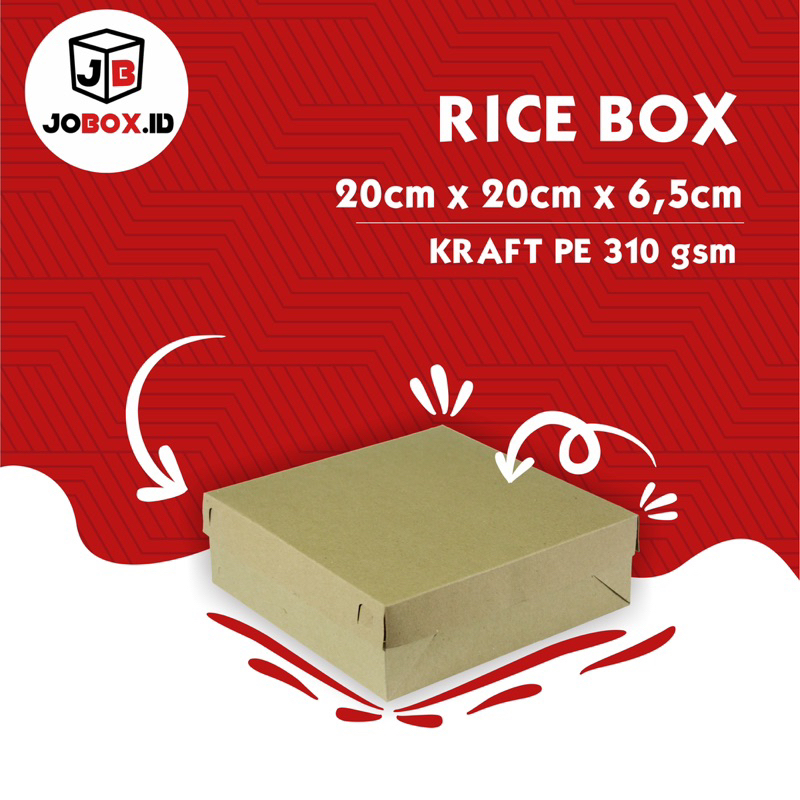 Jual Dus Nasi Kotak Nasi 20 x 20 / Kardus Makanan / Box Nasi Kotak ...