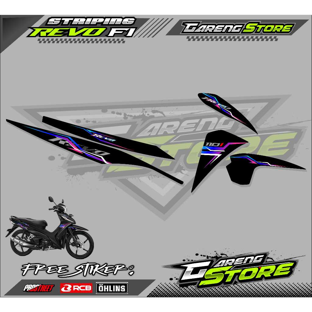 Jual STRIPING VARIASI HONDA REVO FI / STIKER LIST MOTOR HONDA REVO FI ...