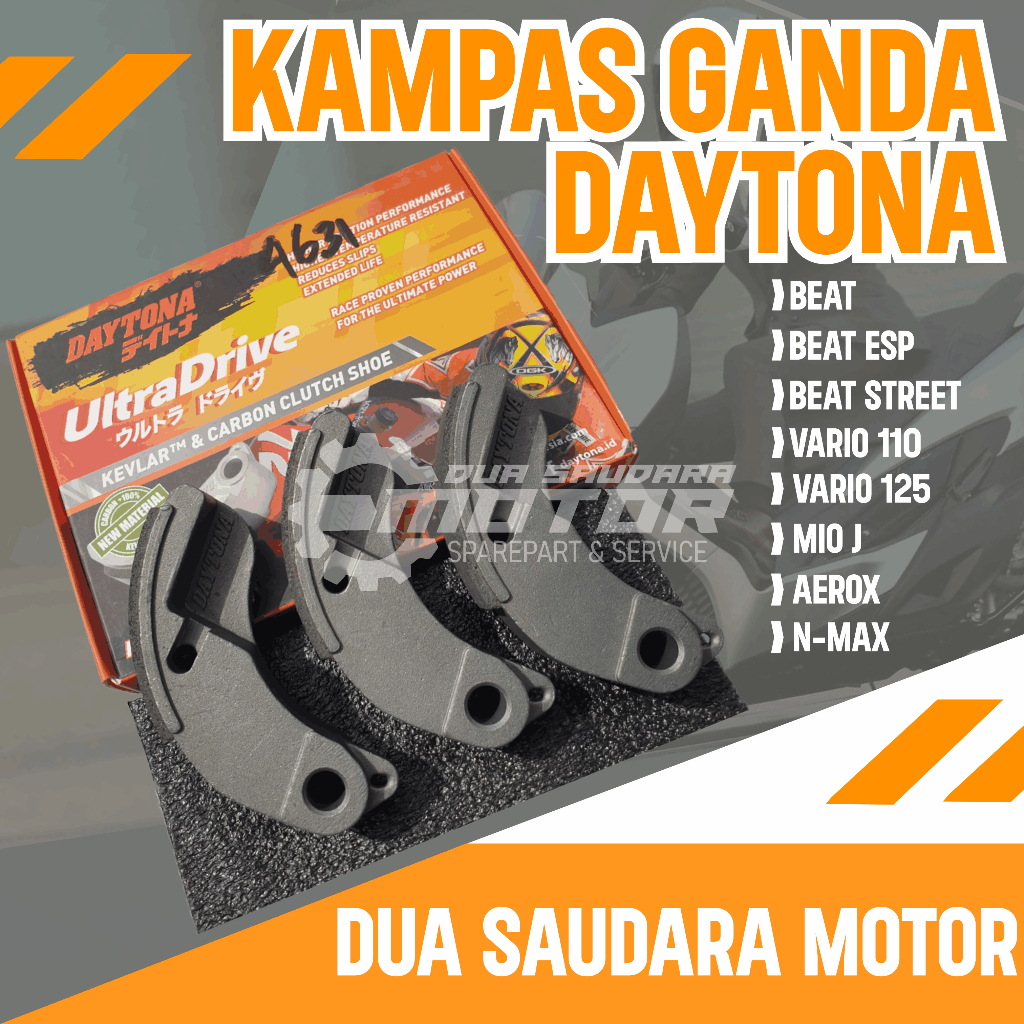 Jual KAMPAS GANDA DAYTONA ULTRADRIVE HI-KEVLAR & CARBON CLUTCH SHOE ...