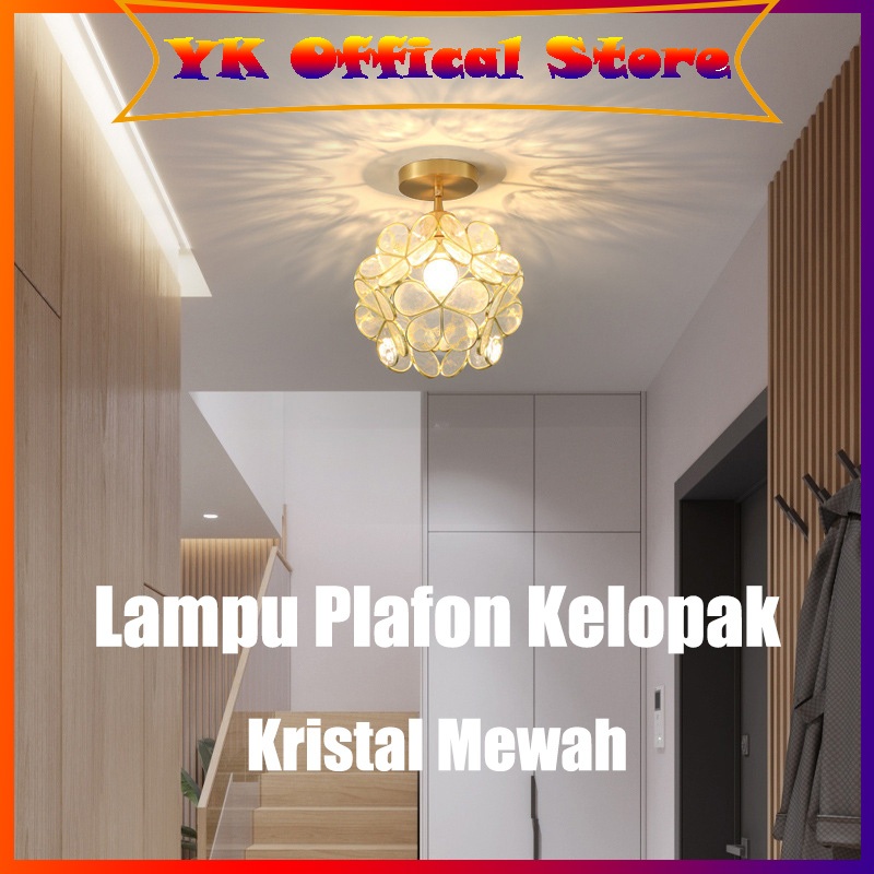 Jual Lampu Kristal Plafon Rumah Lampu Ceiling Kristal Kotak Modern ...