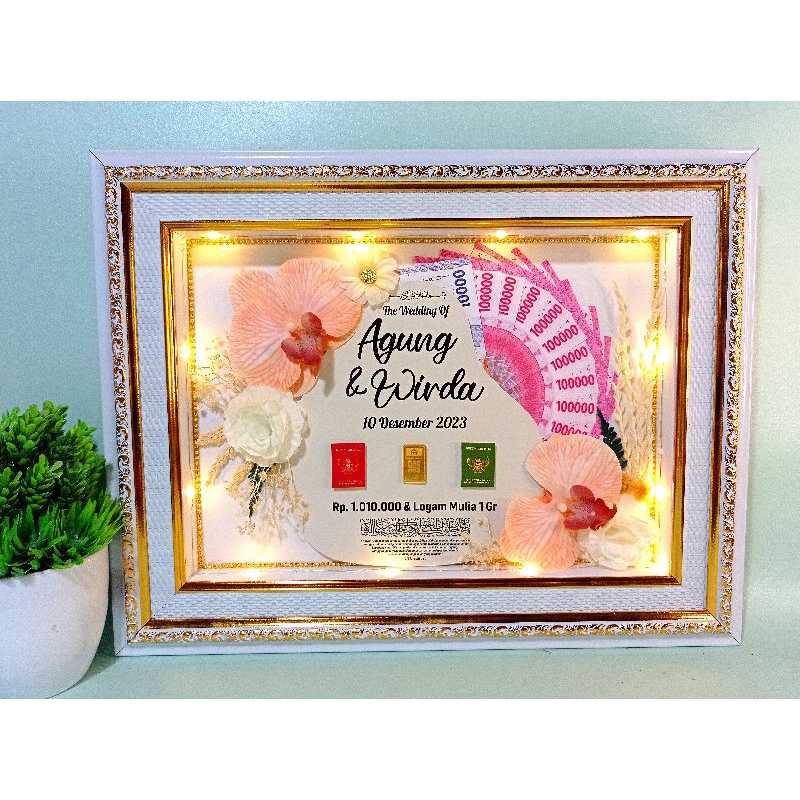 Jual Bingkai Mahar Tetes Air / Mahar Pernikahan Anggrek / Mahar Modern ...