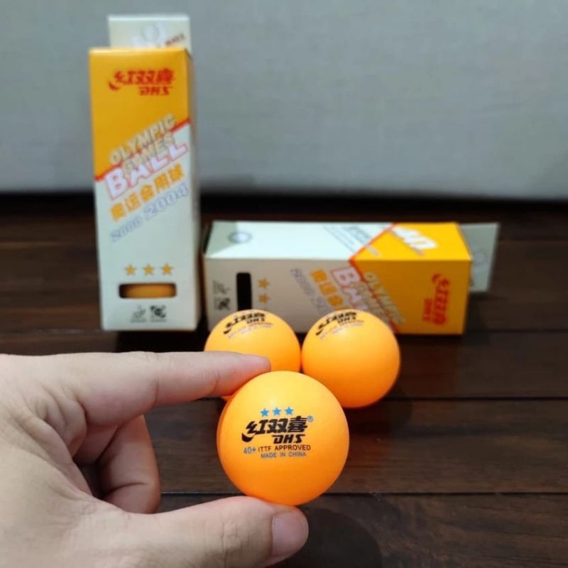 Jual Bola pingpong tenis meja DHS 3 star ball 40mm isi 3 Tennis Table Ball ping pong pimpong pim ...