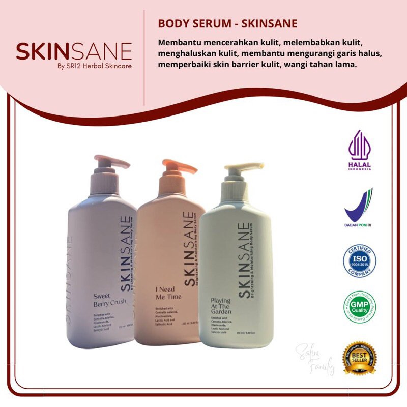 Jual SKINSANE by SR12 | Body Serum SKINSANE | Membantu melembabkan ...