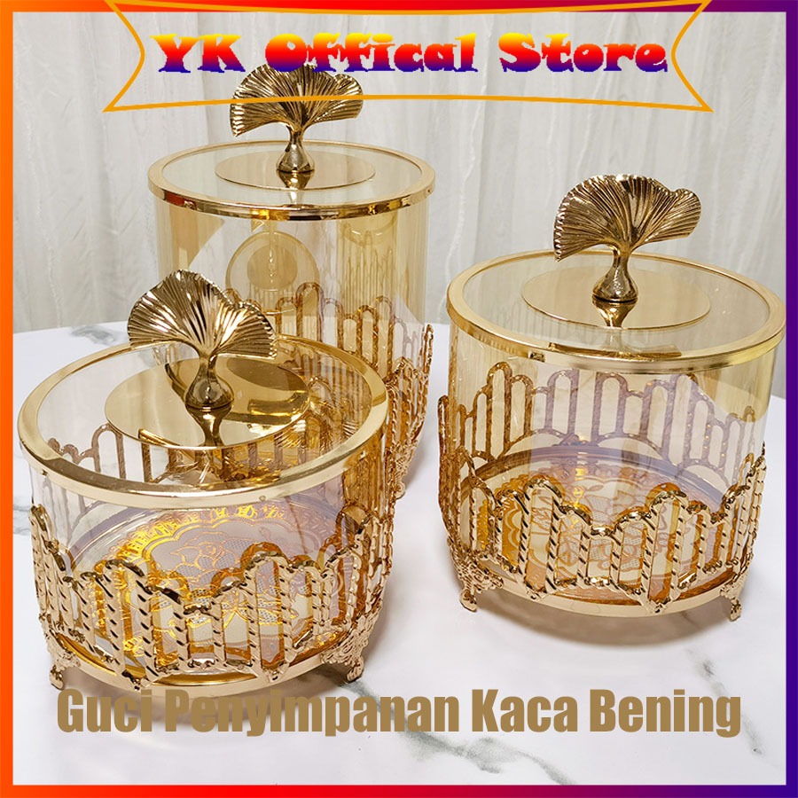 Jual Guci Penyimpanan Kaca Bening Rumah Meja Kopi Meja Permen Meja atas ...