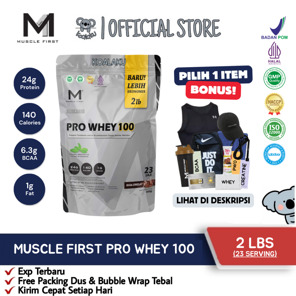 Jual Muscle First Pro Whey 100 2lbs 900 gram Susu Whey Protein Diet ...