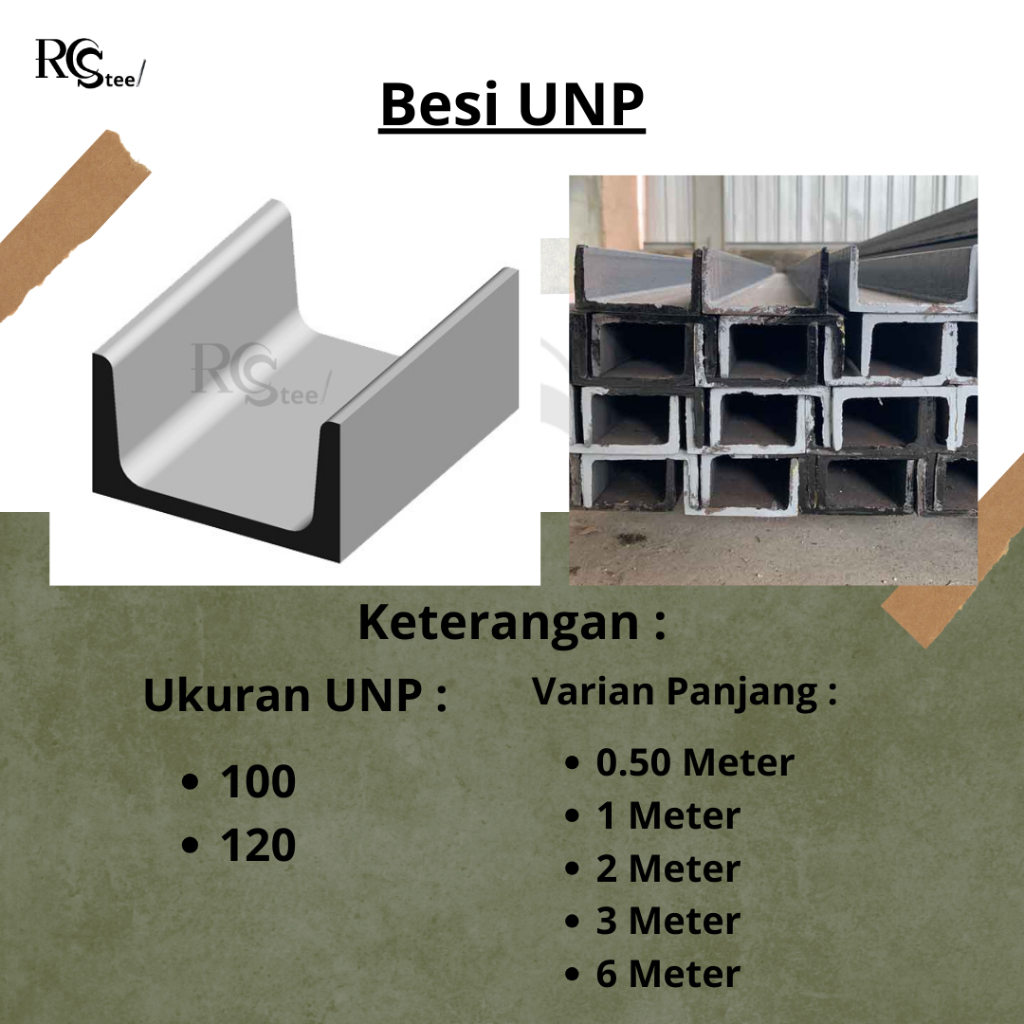 Jual Besi UNP 120 x 2 Meter | Shopee Indonesia