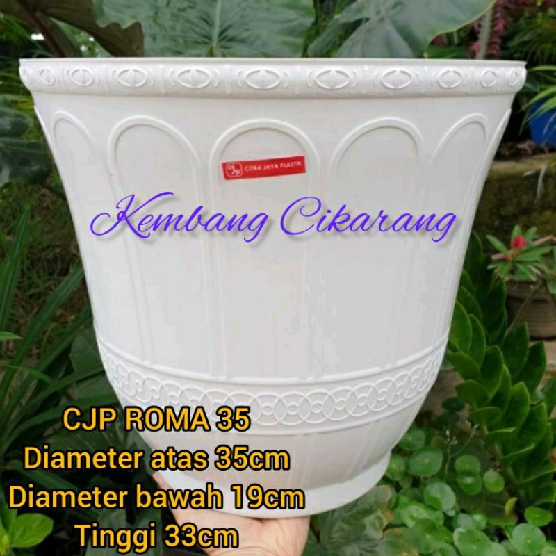 Jual (1pc) CJP ROMA 35 (35cm) : pot bunga tinggi besar motif roma bagus ...