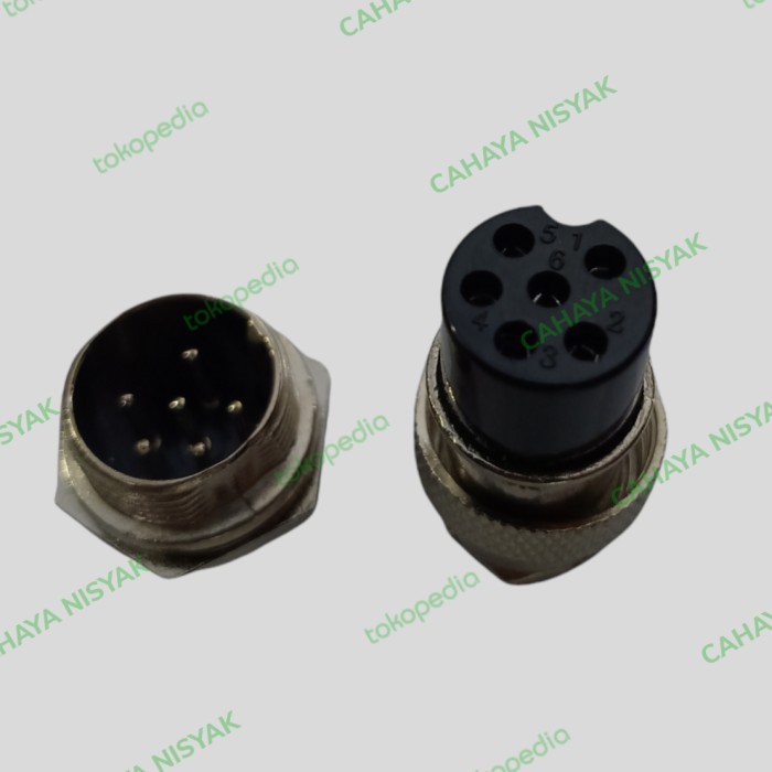 Jual Konektor CB 6 PIN connector jack jak jek jeck soket conector 6 P | Shopee Indonesia