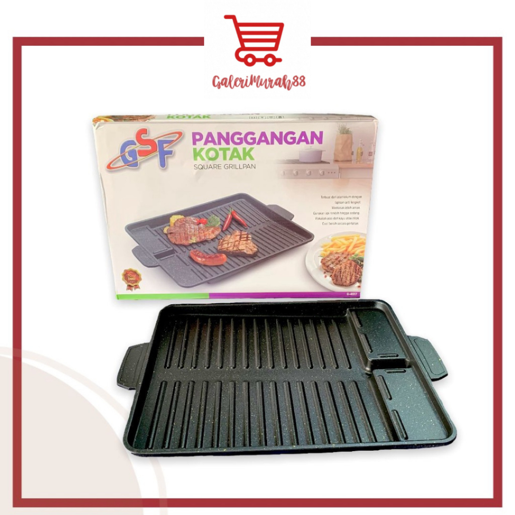 Jual BBQ Square Grill Pan GSF 4517 Panci Alat Panggang Pemanggang ...