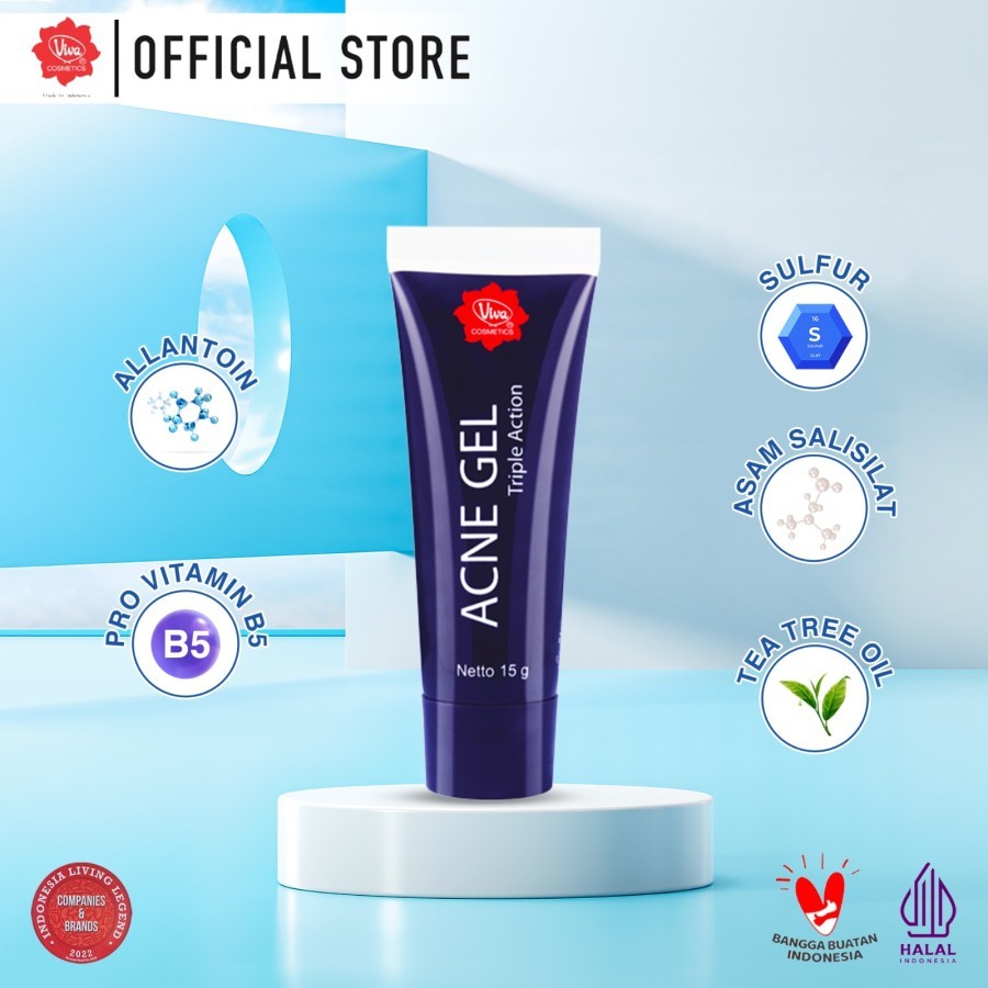 Jual Viva Acne Gel Triple Action 15gr - Gel Jerawat | Shopee Indonesia