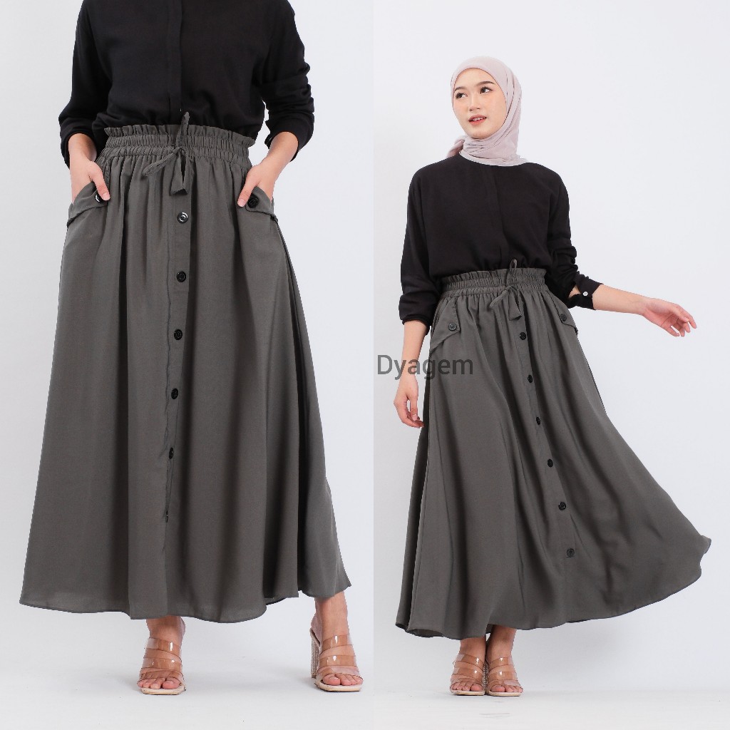 Jual Dyagem Namira Skirt - Rok Payung Wanita Rok Lebar Wolfis Kualitas ...