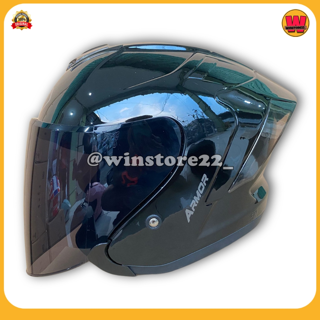 Jual Helmets Sepeda Motor Half Face Js Armor Yakuza Solid Polos ...
