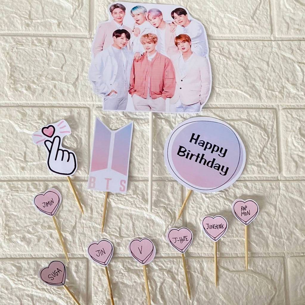 Jual Topper Ulang Tahun BTS / Topper Cake BTS | Shopee Indonesia