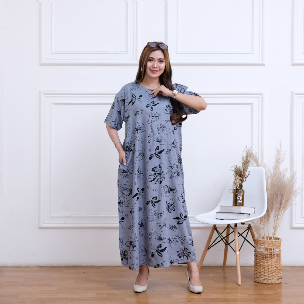 Jual Daster Panjang Lengan Pendek Daster Jumbo Panjang Lengan Pendek ...