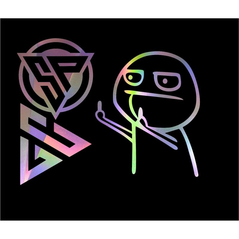 Jual STIKER MIDLE FINGER JARI TENGAH VIRAL GC SP HOLOGRAM | Shopee ...