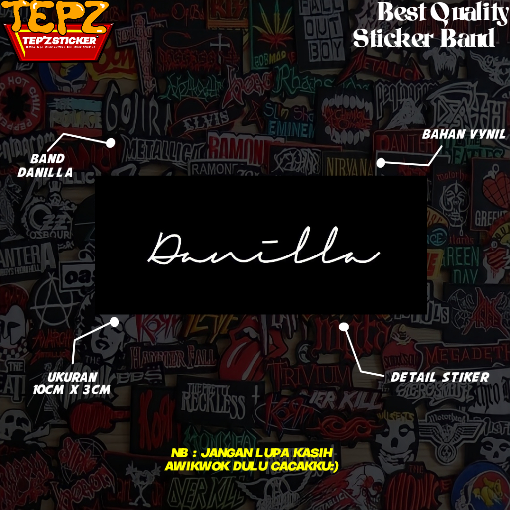 Jual STIKER STICKER (BAND DANILLA) STIKER BAND|STIKER METAL|STIKER ...