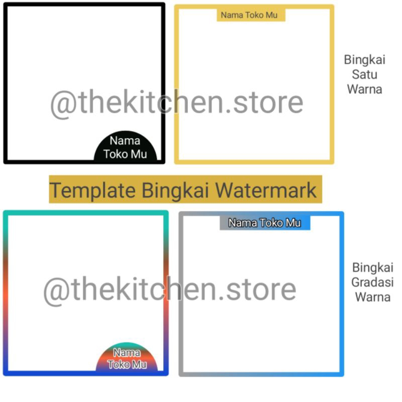 Jual Jasa Desain Template Bingkai Watermark Online Shop | Shopee Indonesia