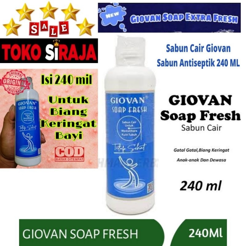 Jual GIOVAN SOAP FRESH 240 ML / SABUN CAIR GIOVAN FRESH 240ML DEWASA ...