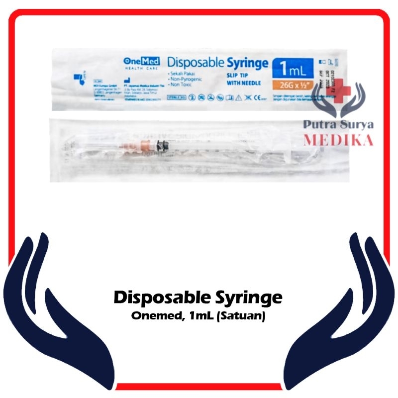 Jual Syringe 1cc | Spuit With Needle | Alat Suntik 1ml OneMed Satuan ...