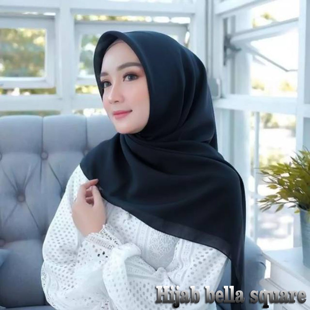 Jual Hijab Bella Square Jilbab Segi Empat Warna Lengkap | Shopee Indonesia