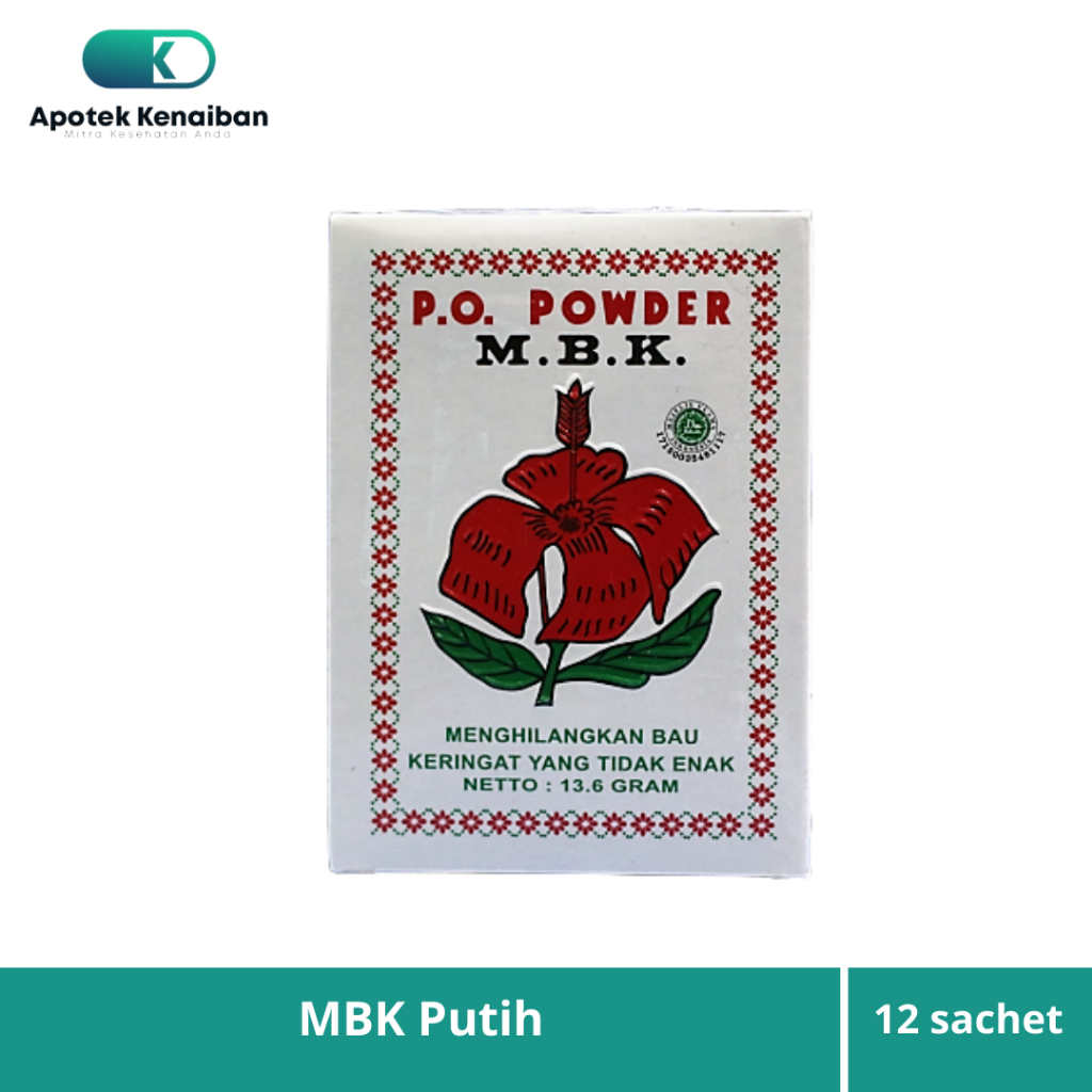 Jual BEDAK MBK PUTIH BOX 12 SACHET / MBK POWDER BIASA / PENGHILANG BAU ...