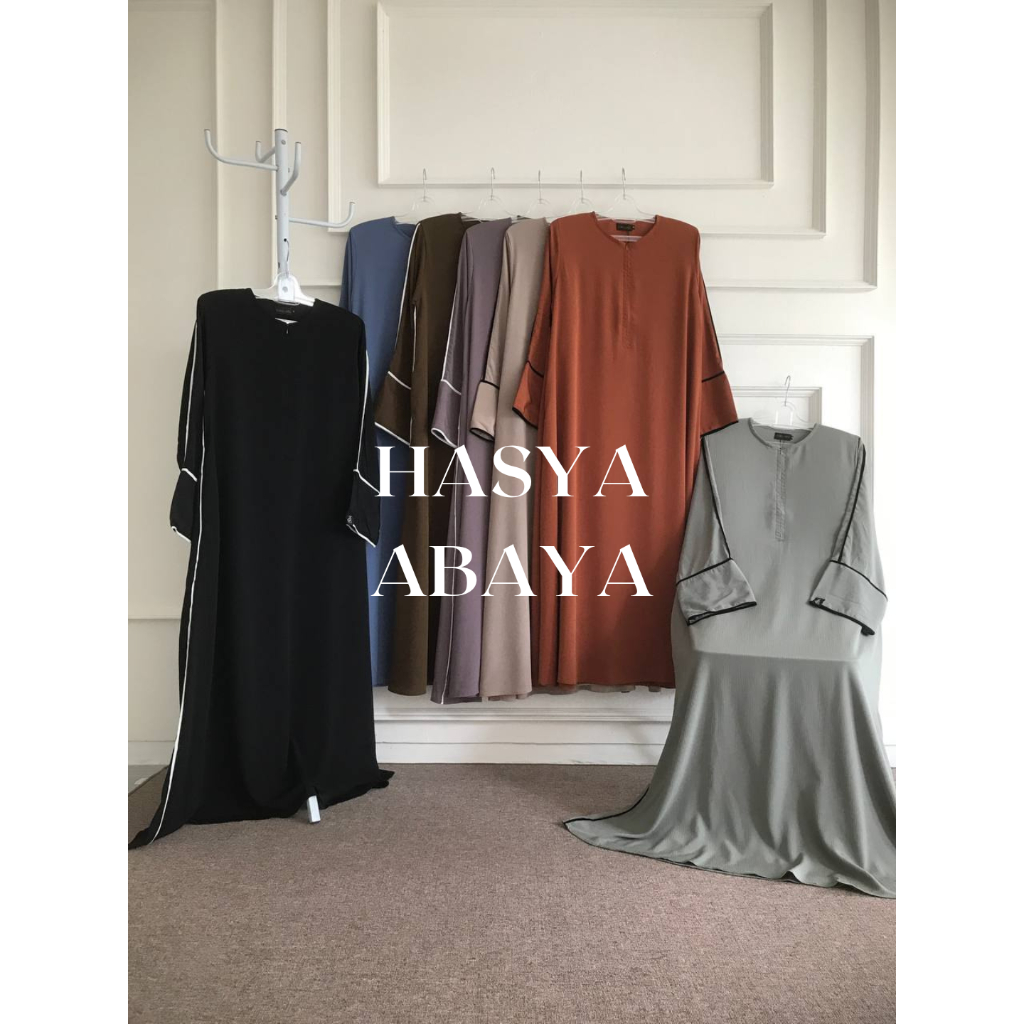 Jual HASYA ABAYA BASIC LIST SNOW SHEER BY ZURILABEL | Shopee Indonesia
