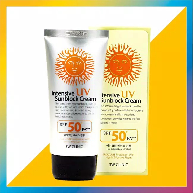 Jual 3W Clinic Intensive UV Sun Block Sun Screen Cream SPF 50+ PA ...