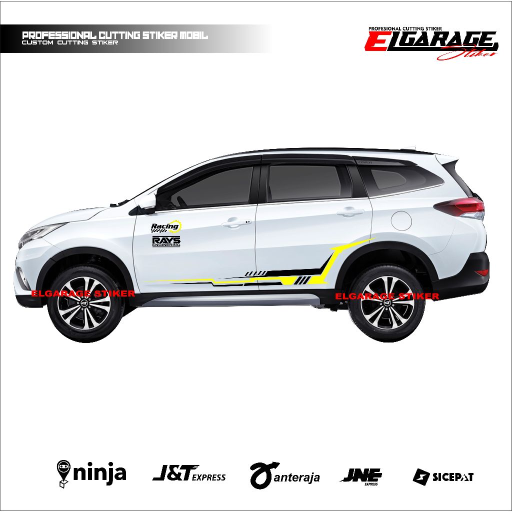 Jual stiker mobil terios all new cutting stiker variasi body samping ...