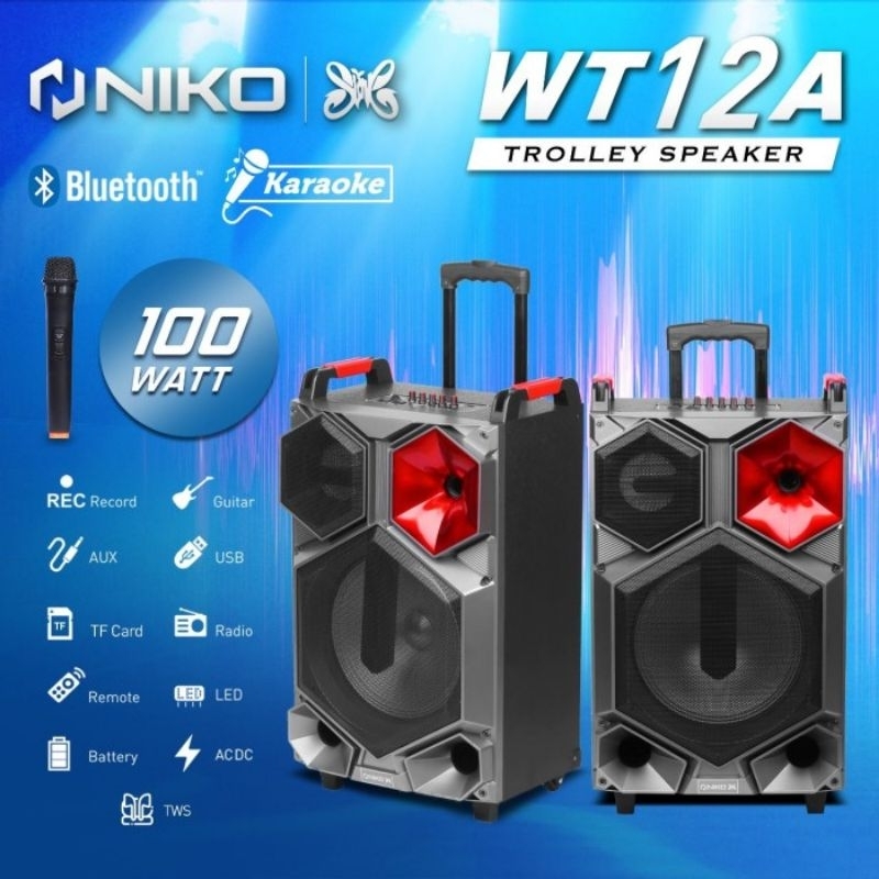 Jual WOODEN TROLLEY SPEAKER SPIKER TROLI NIKO WT WT12 12A 12 A WT12A ...