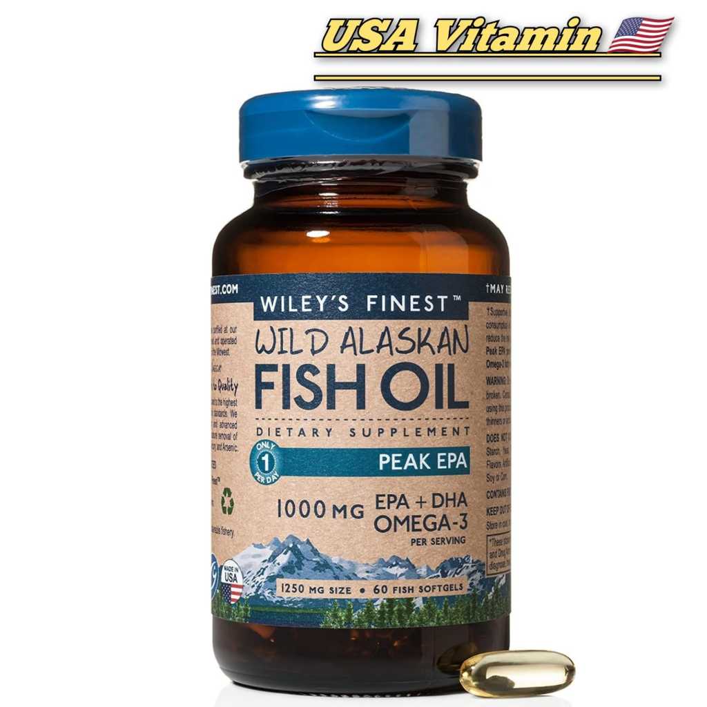 Jual Wiley's / Wileys Finest Wild Alaskan Fish Oil Peak EPA 1000 mg 30 / 60 / 120 Fish Softgels ...