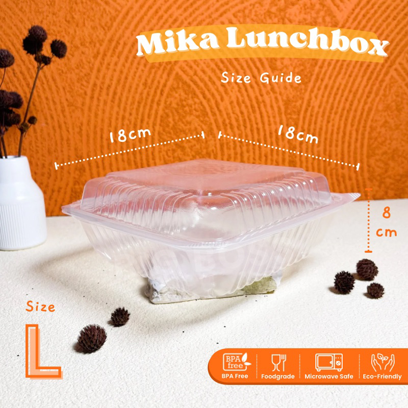 Jual [25PCS] Mika Kotak Makan Plastik Food Grade / Food Pack Kotak ...