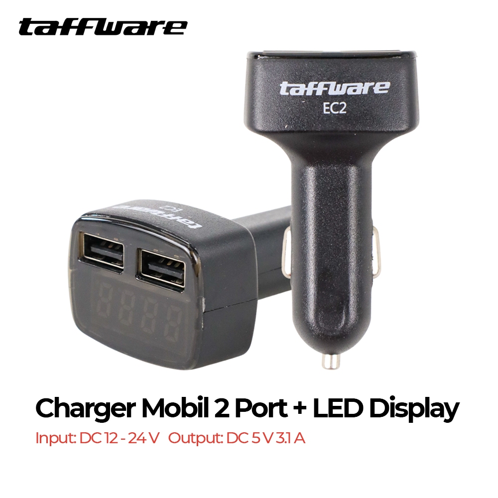 Jual USB Charger Mobil Dual USB Dengan LCD | Shopee Indonesia