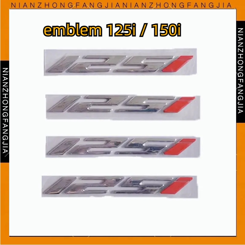 Jual Emblem 125i Original Emblem 150i Huruf Untuk Motor Honda click 3D ...