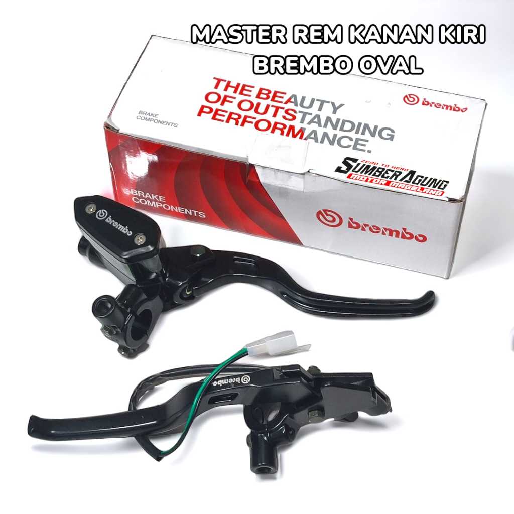 Jual MASTER REM BREMBO SET KANAN KIRI UNIVERSAL MODEL RCB OVAL HITAM ...