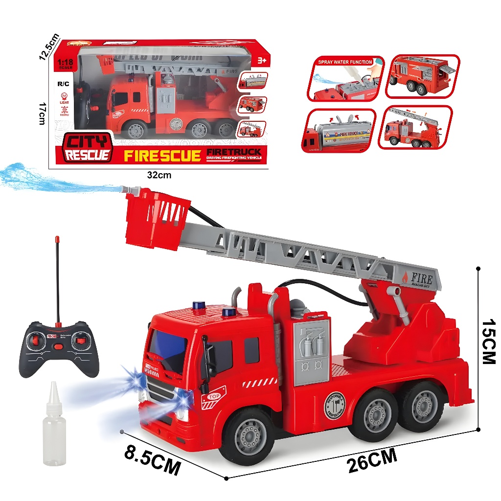 Jual Mainan Anak Mobil RC Remote Control Pemadam Kebakaran Truk Damkar ...