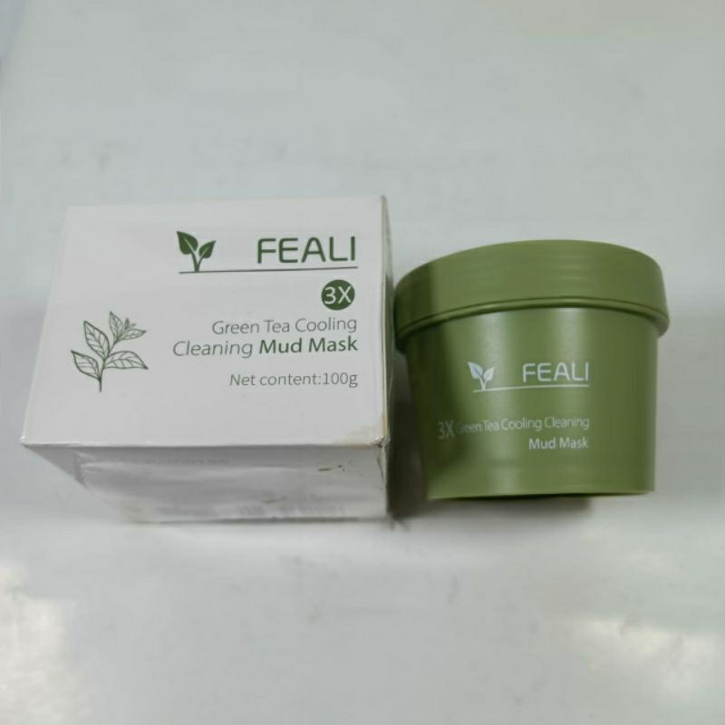 Jual Feali 3x Green Tea Cooling Cleaning Mud Mask (100gr) | Shopee ...