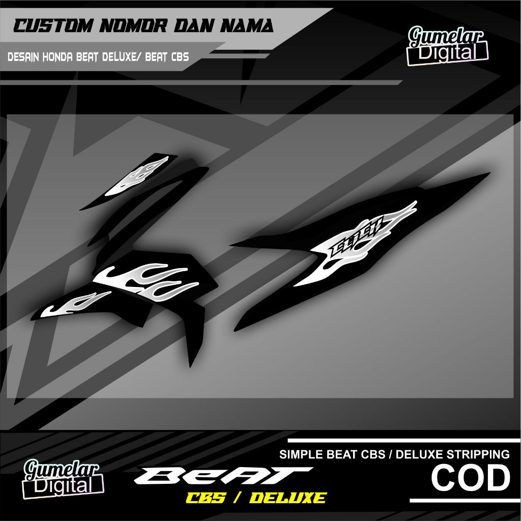 Jual STRIPPING SIMPEL HONDA BEAT DELUXE BEAT STREET API HOT WHEELS ...