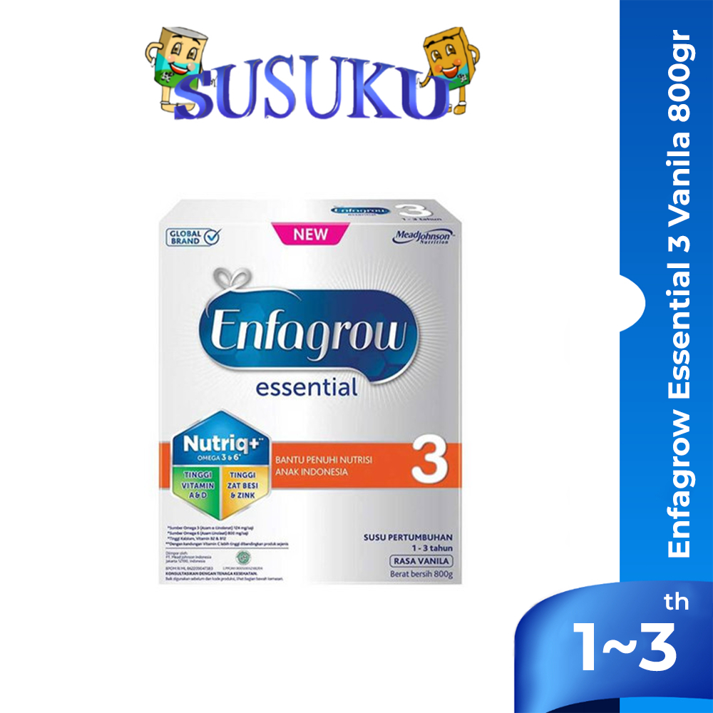 Jual Enfagrow Essential 3 800gr Vanila(1-3 tahun) | Shopee Indonesia