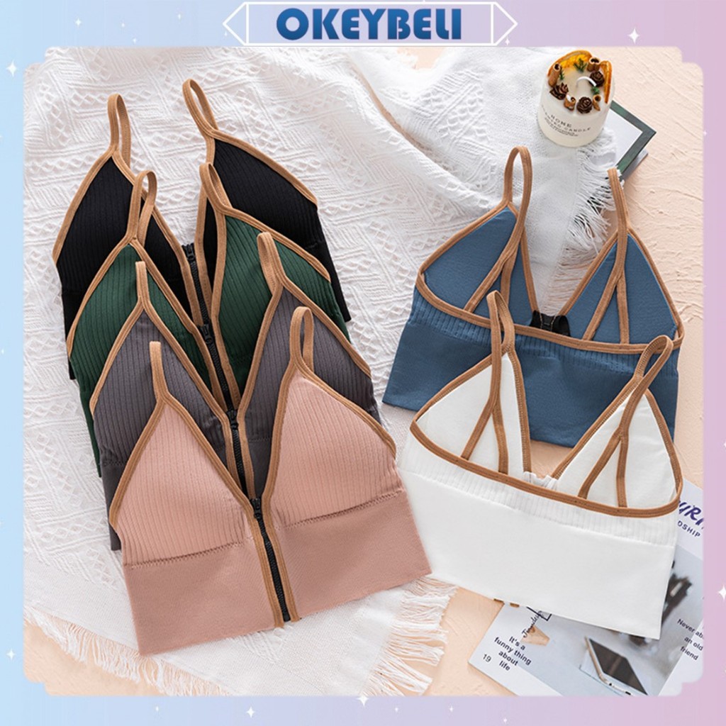 Jual •OKEY BELI•BR423 Bra Bh Korea Wanita Model Resleting Tank Top Bra ...