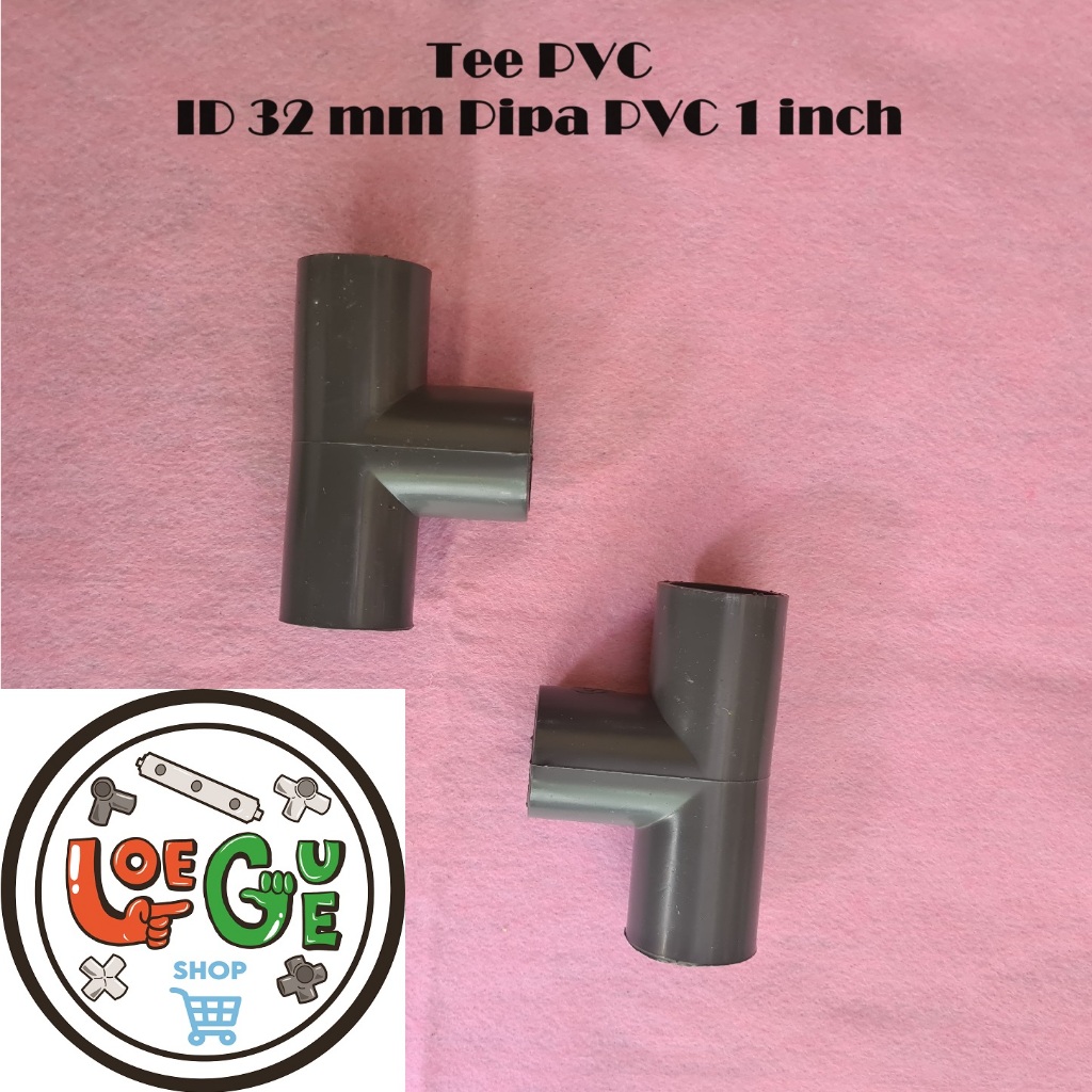 Jual Fitting T tee pipa pvc 1", 3/4" & 1/2 inch atau ID 32 , 26 & 22 mm ...