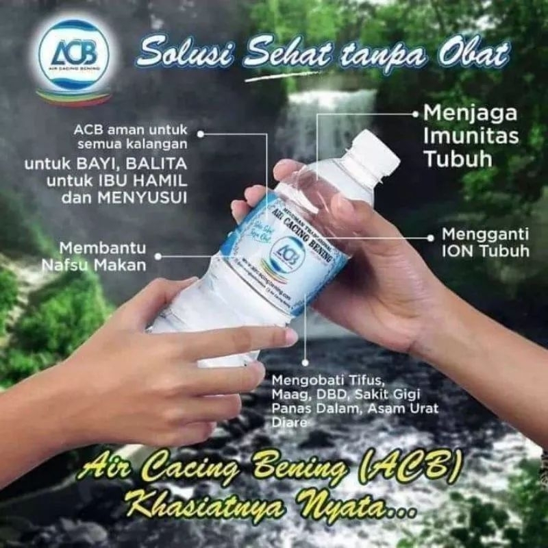 Jual Obat Tipes Demam Panas Sariawan Air Cacing Bening ACB Original Isi ...
