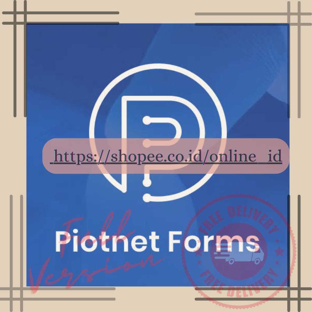 Jual (GPL) Piotnet Forms Wordpress Plugin Unlimited Domain | Shopee Indonesia