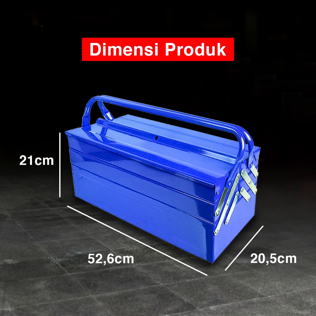 Jual Kenmaster Tool Box Besi / Kaleng 3 Susun - Warna BIRU/MERAH ...