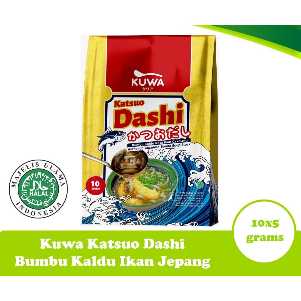 Jual KUWA Kaldu Ikan Katsuo Dashi Halal Mui - Kaldu Soup 50g | Shopee ...
