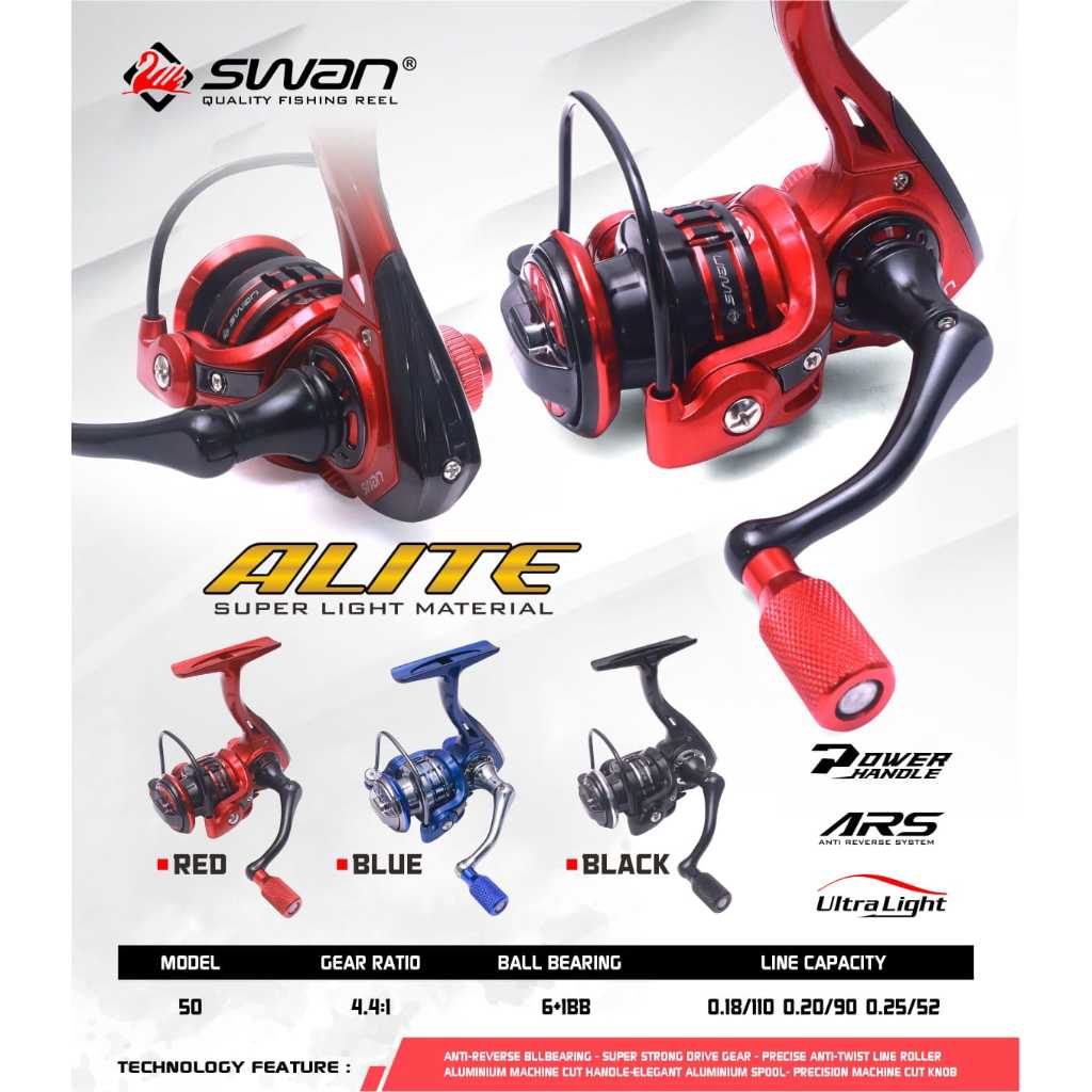 Jual Reel Mini Swan Alite 500 Ultra Light | Shopee Indonesia