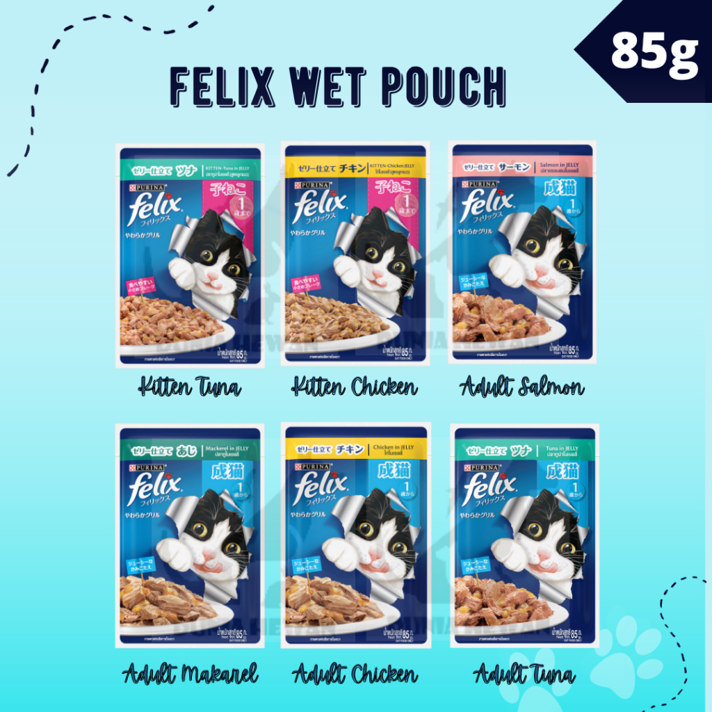 Jual FELIX POUCH 85 GRAM/ MAKANAN BASAH KUCING | Shopee Indonesia