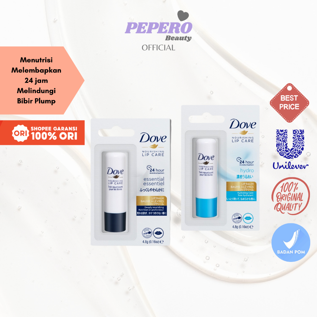 Jual DOVE Nourishing Lip Care Essential | Hydro 4.8g | Shopee Indonesia