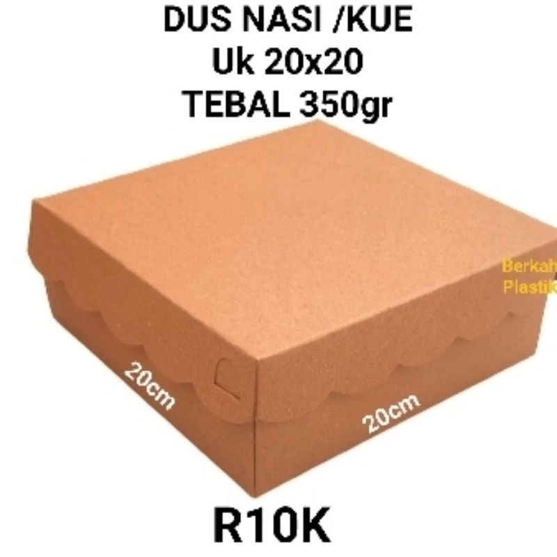Jual Dus Hajatan Kue dan Nasi Kotak UK.20x20+ mika 5 lubang | Shopee ...