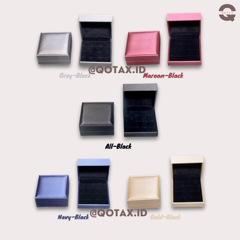 Jual Kotak Perhiasan Mewah Satin / Jewelry Box Set / 9 Cincin / Kotak ...