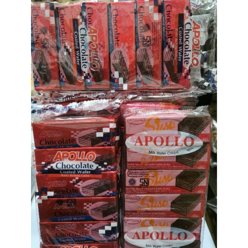 Jual Apollo wafer 150gr varian coklat dan susu | Shopee Indonesia